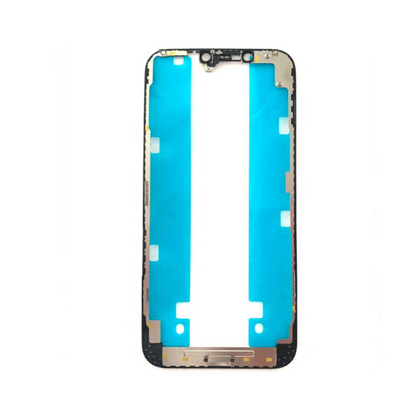 Front Bezel with Glue For Apple iPhone 12/12Pro - Black - AAA