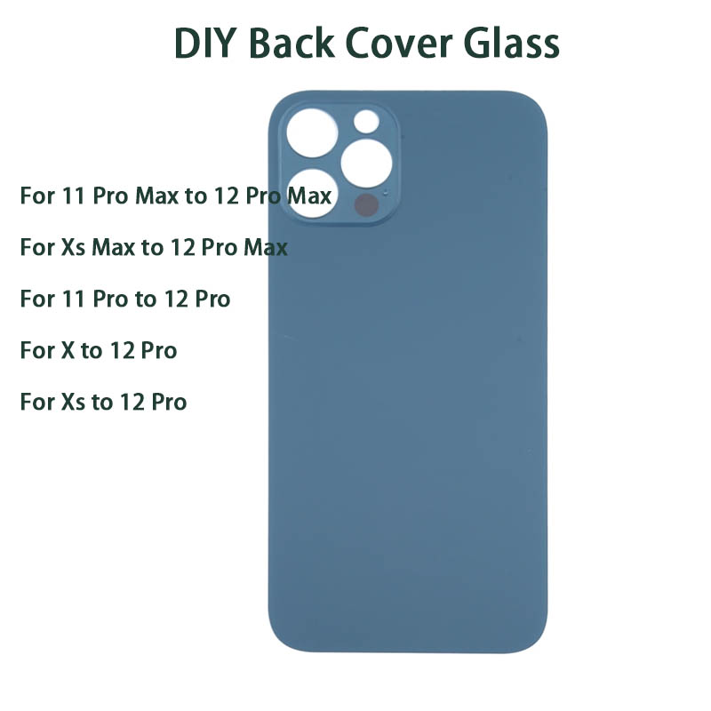 Back Glass Cover With Big Camera Hole Replacement For DIY Housing ...