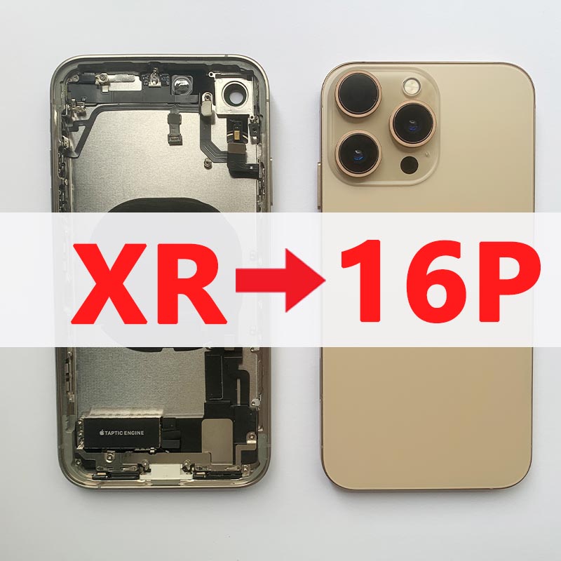 iPhone XR Convert to iPhone 16 Pro Full Assembly Rear Back Chassis ...