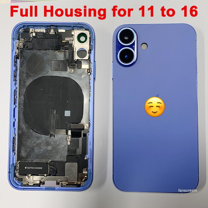 iPhone 11 Convert to iPhone 16 Full Assembly Rear Back Chassis Housing ...